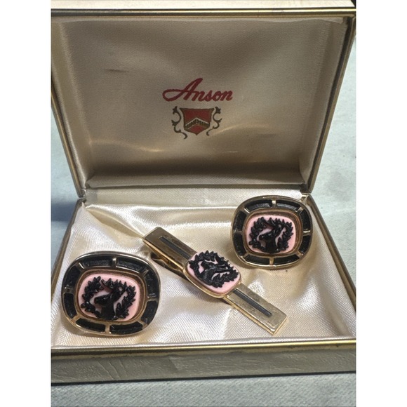 Anson | Accessories | Vintage Anson Cufflink Tie Bar Set Original Box ...